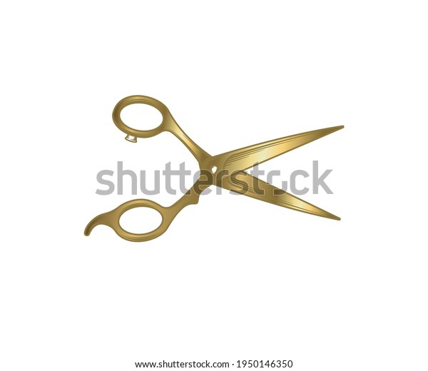 Scissor Vector Golden Scissor Logo Design Stock Vector (Royalty Free ...