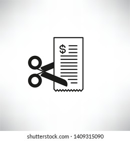 Scissors Bill Cut Bill Icon Cut Stock Vector (Royalty Free) 1409315090 ...