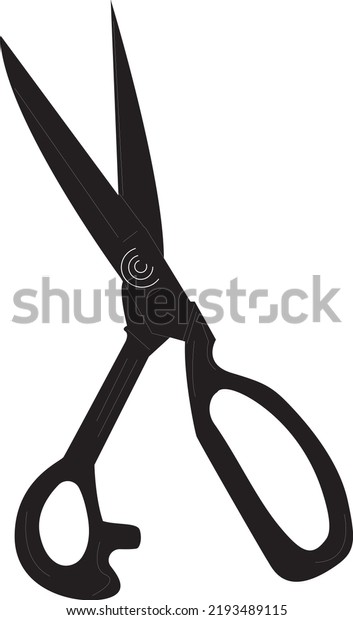 Scissors Black Tailor Equipment Vector Stock Vector (Royalty Free ...