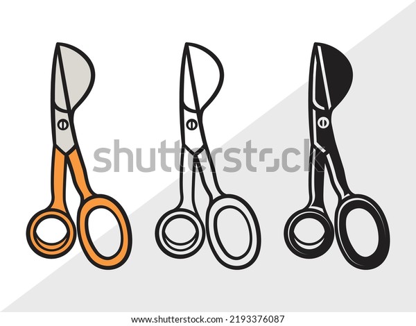 Scissors Clipart Svg Printable Vector Illustration Stock Vector ...