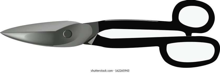 Scissors Cutting Sheet Metal Stock Vector (Royalty Free) 162265943 ...
