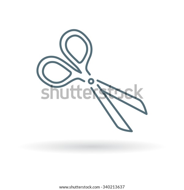 Scissors Icon Cut Sign Clippers Symbol Stock Vector (Royalty Free ...