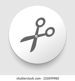 Scissors Symbol Isolated On White Background Stock Vector (Royalty Free ...