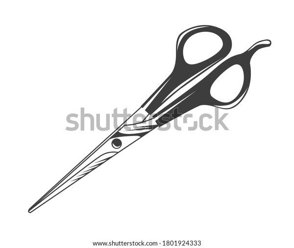 Scissors Symbol Isolated On White Background Stock Vector (Royalty Free ...