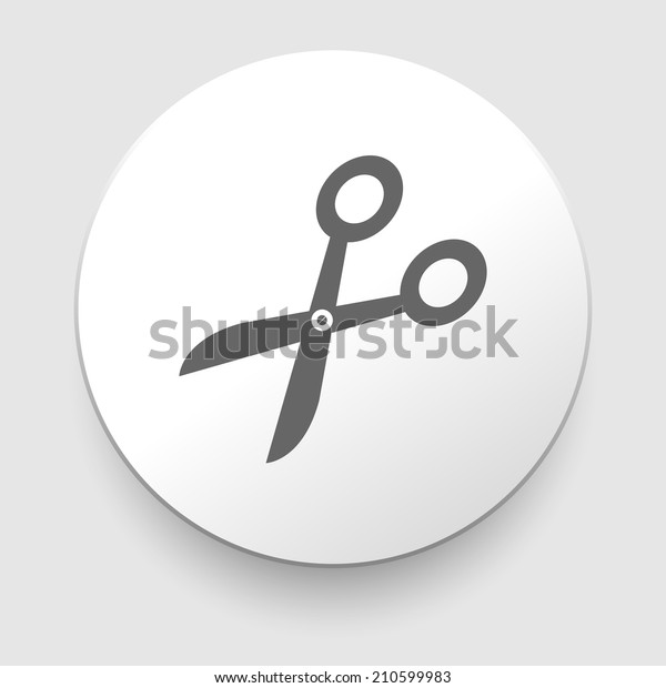 Scissors Symbol Isolated On White Background Stock Vector (Royalty Free ...