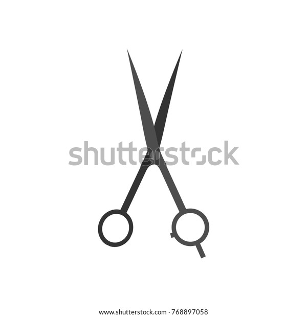 Scissors Symbol Isolated On White Background Stock Vector (Royalty Free ...