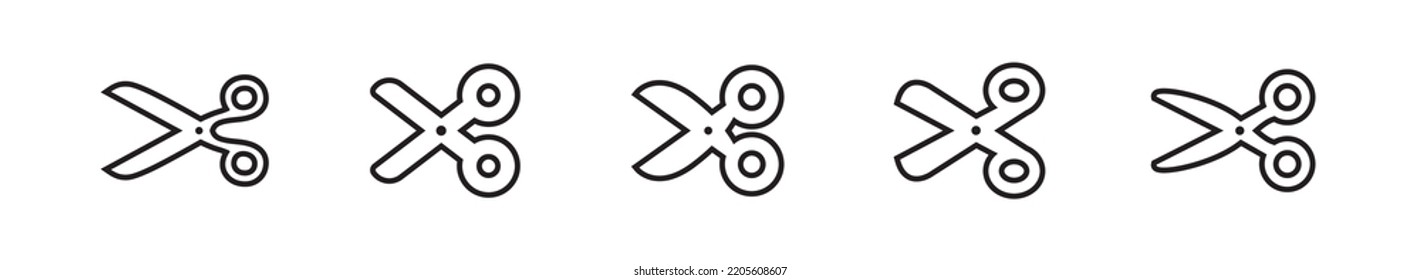 Scissors Vector Icon Set Pictogram Scissor Stock Vector (Royalty Free ...