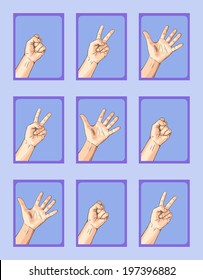 Rock Vs Scissors Vs Paper Infographics: เวกเตอร์สต็อก (ปลอดค่าลิขสิทธิ์ ...