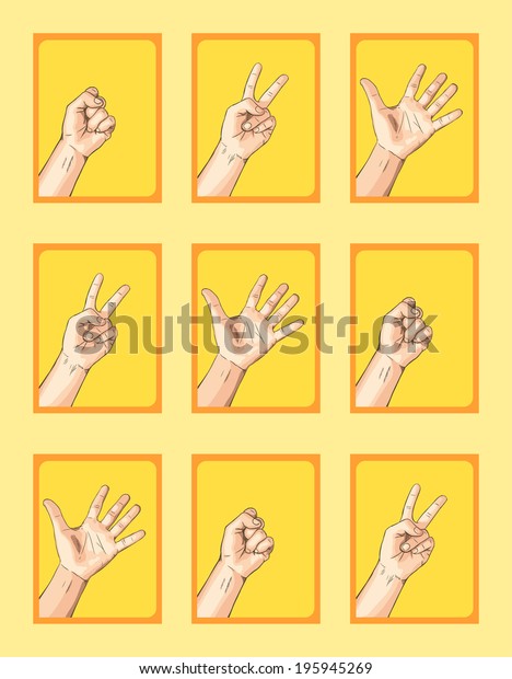 Scissors Vs Paper Vs Rock 3 Stock Vector (Royalty Free) 195945269 ...