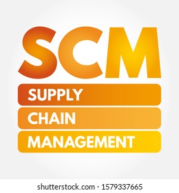 Scm Supply Chain Management Acronym Business Stock Vector (Royalty Free ...