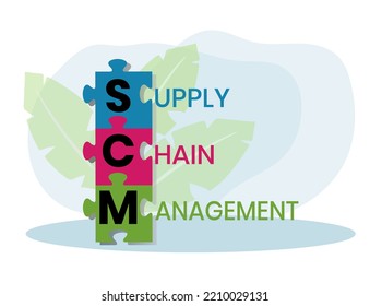 Scm Supply Chain Management Acronym Business Stock Vector (Royalty Free ...