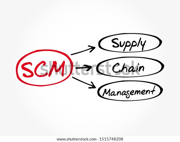 Scm Supply Chain Management Acronym Business Stock Vector (Royalty Free ...