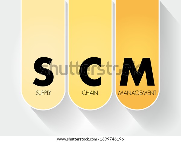 Scm Supply Chain Management Acronym Business Stock Vector (Royalty Free ...