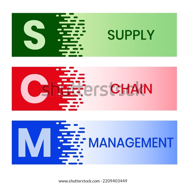 Scm Supply Chain Management Acronym Business: เวกเตอร์สต็อก (ปลอดค่า ...