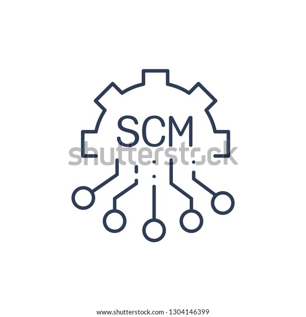 Scm Supply Chain Managementvector Icon Isolated Stock Vector (Royalty ...