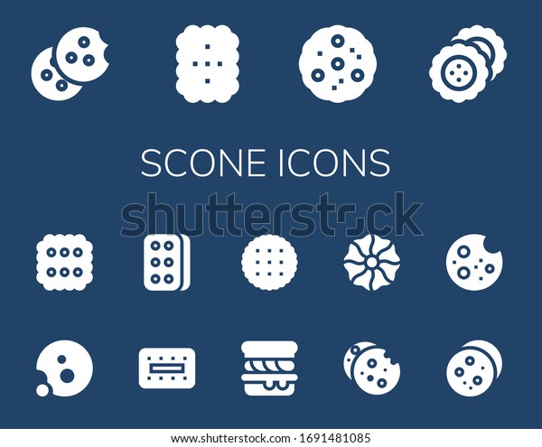 Scone Icon Set 14 Filled Scone Stock Vector (Royalty Free) 1691481085 ...