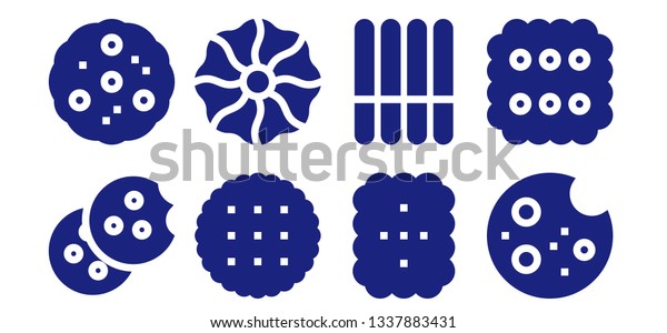 Scone Icon Set 8 Filled Scone Stock Vector (Royalty Free) 1337883431