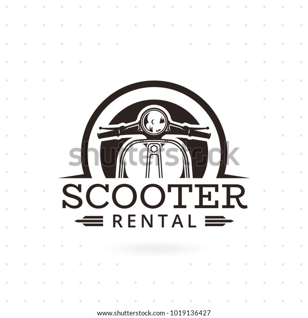 Scooter Rental Classic Scooter Emblem Vector Stock Vector (Royalty Free ...