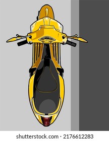 Scooter Top View Vector Template Stock Vector (Royalty Free) 2176612283 ...