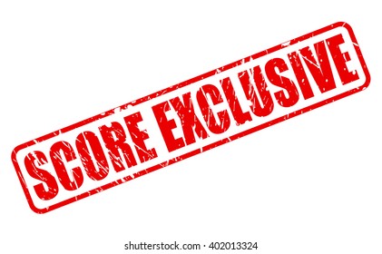 Score Exclusive Red Stamp Text On Stock Vector (Royalty Free) 402013324 ...
