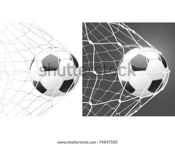 Score Goal Soccer Ball Stock Vector (Royalty Free) 74847580 | Shutterstock