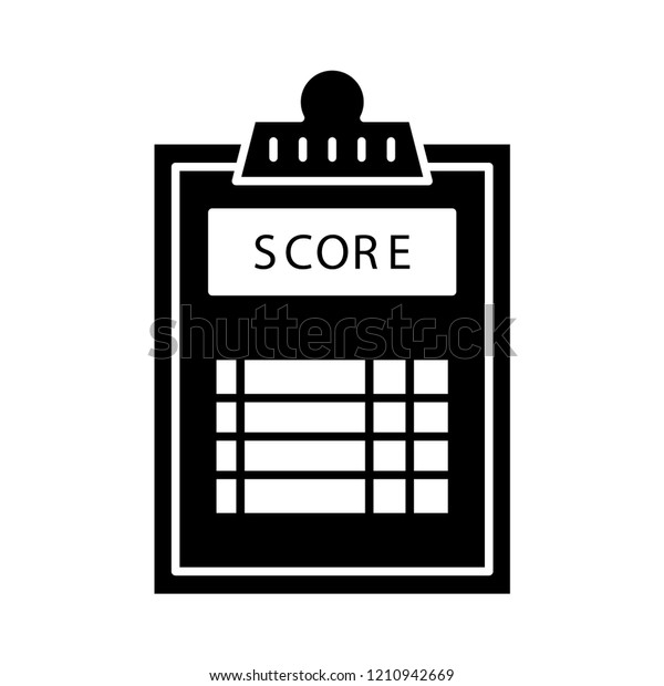 Score Sheet Clipboard Stock Vector (Royalty Free) 1210942669 | Shutterstock