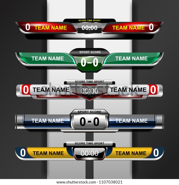 Scoreboard Broadcast Graphic Lower Thirds Template Stock Vector ...