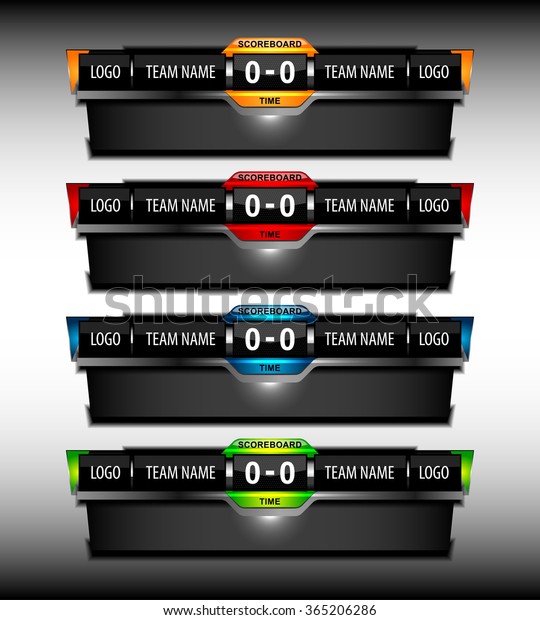 Scoreboard Broadcast Graphic Lower Thirds Template 库存矢量图（免版税）365206286 ...