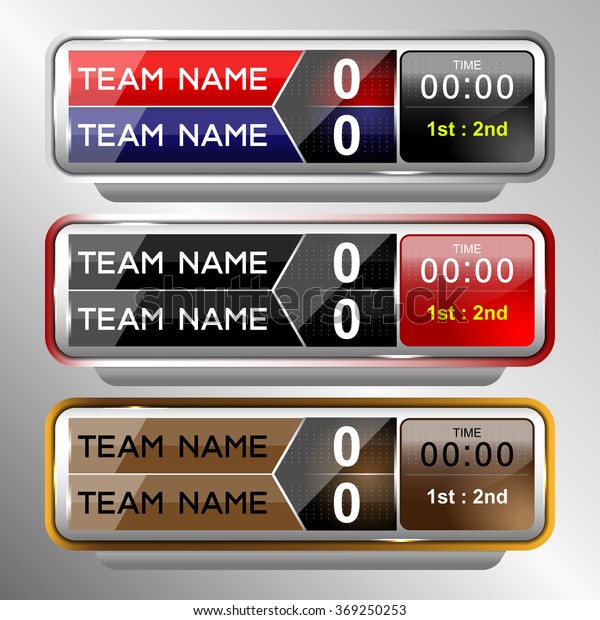 Scoreboard Broadcast Graphic Lower Thirds Template Stock Vector ...