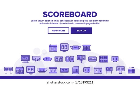 Scoreboard Game Tool Landing Web Page Stock Vector (Royalty Free ...