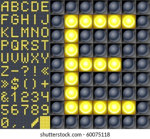 Scoreboard Lamp Alphabet Stock Vector (Royalty Free) 60075118 ...