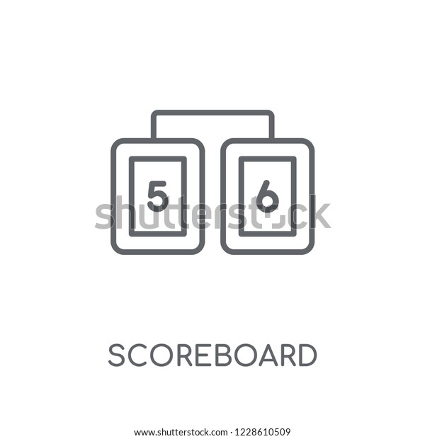 Scoreboard Linear Icon Modern Outline Scoreboard Stock Vector (Royalty ...