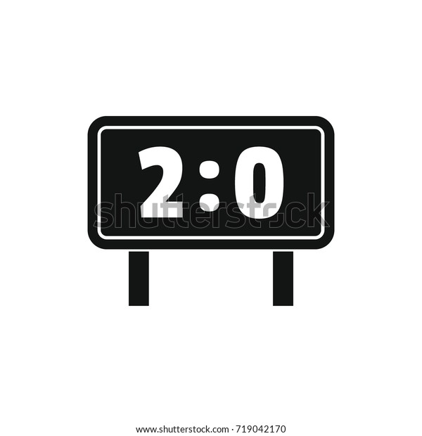 Scoreboard Result Display Icon Black Simple Stock Vector (Royalty Free ...