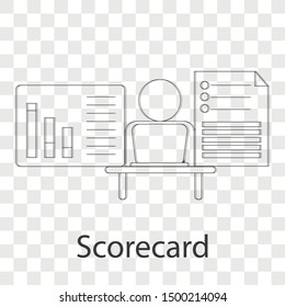 Scorecard Icon On Transparency Background Line Stock Vector (Royalty ...