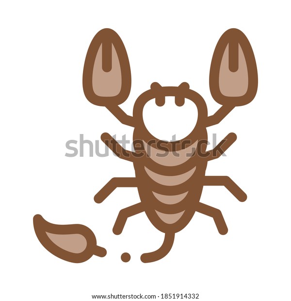Scorpio Icon Vector Outline Scorpio Sign Stock Vector (Royalty Free ...