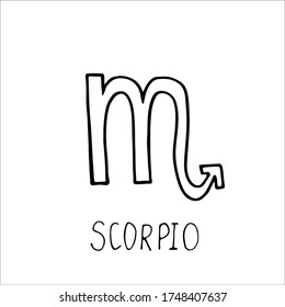 Scorpio Isolated Single Simple Sign Vector Stock Vector (Royalty Free ...