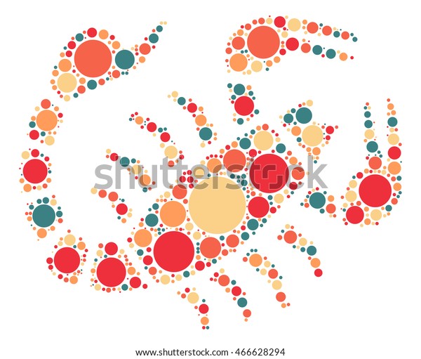 Scorpio Shape Vector Design By Color Stock Vector (Royalty Free ...