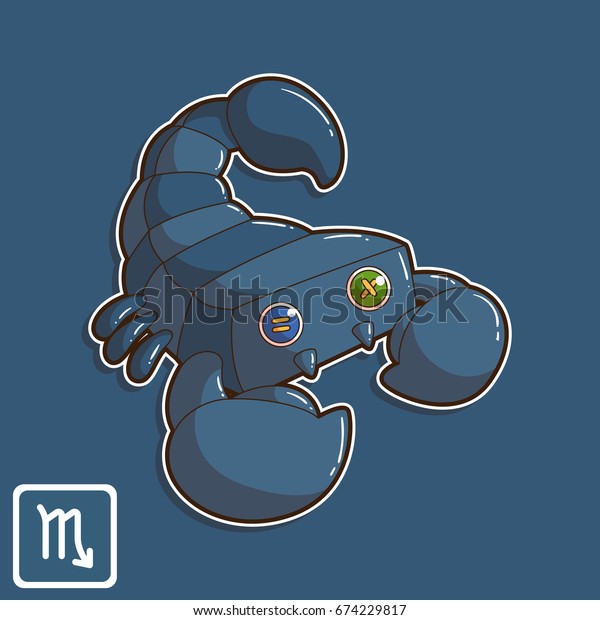 Scorpio Zodiac Vector Cartoon Stock Vector (Royalty Free) 674229817 ...