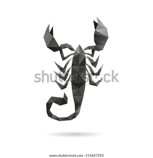 Scorpion Abstract Isolated On White Backgrounds Stock Vector (Royalty ...
