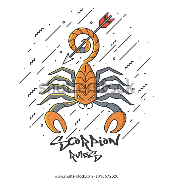 Scorpion Design Typography Design Poster Print Stock Vector (Royalty ...