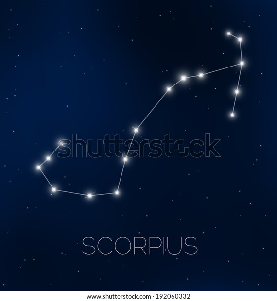 Scorpius Constellation Night Sky Stock Vector (Royalty Free) 192060332