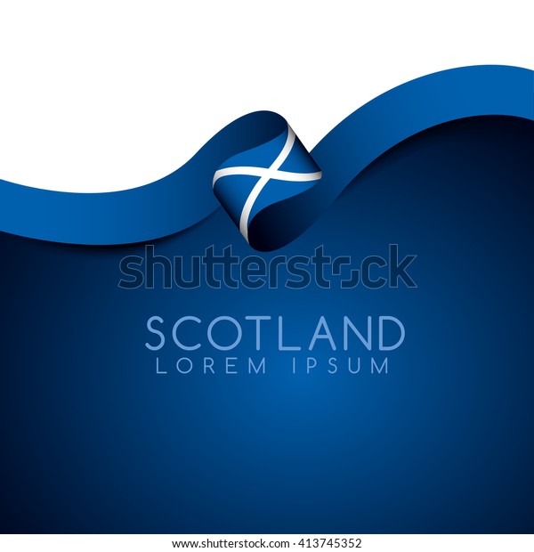 Scotland Flag Ribbon Vector Illustration Stock Vector (Royalty Free ...