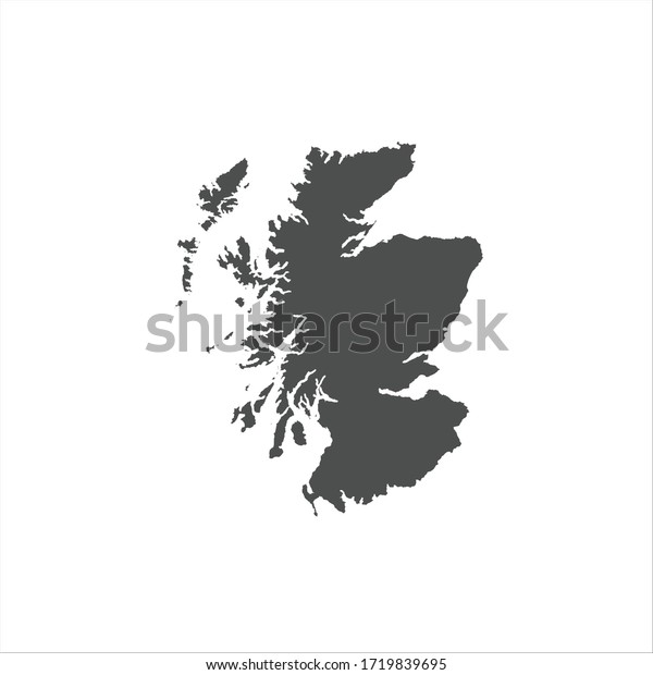 Scotland Map Flat Design Icon Vector Stock Vector (Royalty Free) 1719839695