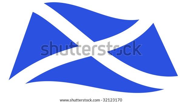 Scottish Flag Saltire Cross St Andrew Stock Vector (Royalty Free) 32123170