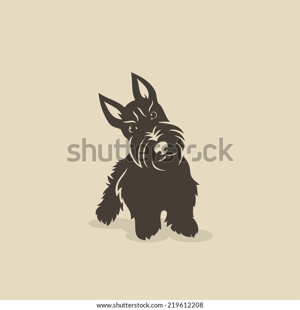 Scottish Terrier Vector Illustration Stock Vector (Royalty Free) 219612208