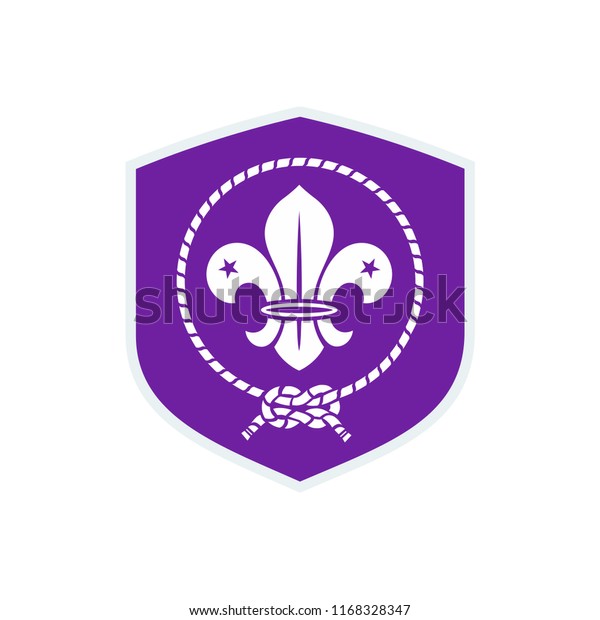 Símbolo scout. Bandera escudo de un: vector de stock (libre de regalías ...