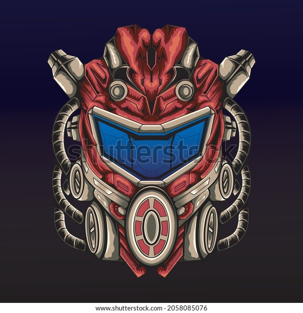 Scouting Robot Mascot Vector Illustration Perfect Stock Vector (Royalty ...