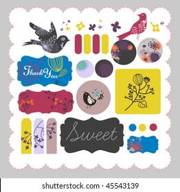 Scrapbook Sticker Set Stock Vector (Royalty Free) 45543139 | Shutterstock