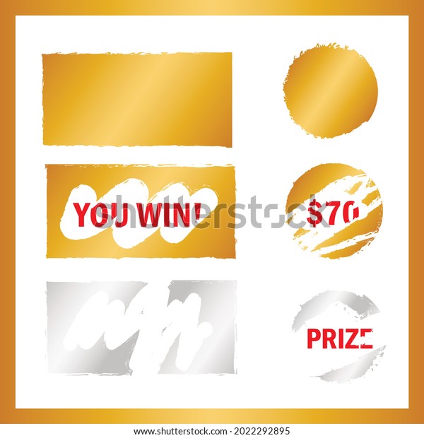 Scratch Cards Vector Lottery Cover Scratch Stock Vector (Royalty Free ...
