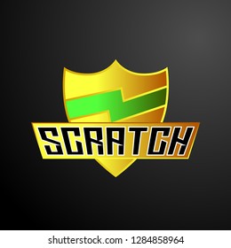 Scratch Logo Shield Symbol Vector Stock Vector (Royalty Free) 1284858994